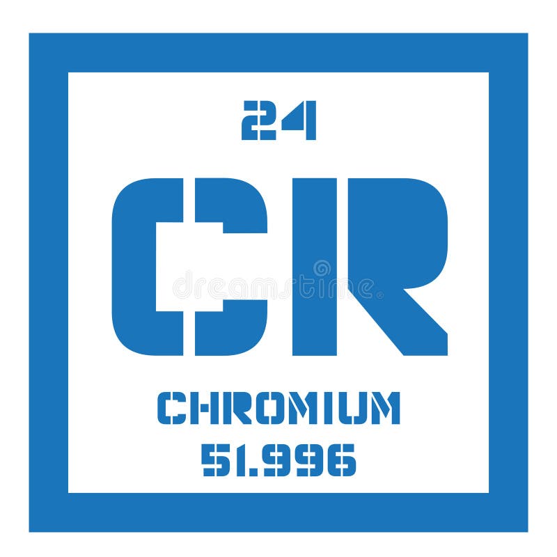 Símbolo 3d De La Tabla Periódica Del Elemento Químico Del Cromo Rendir ...