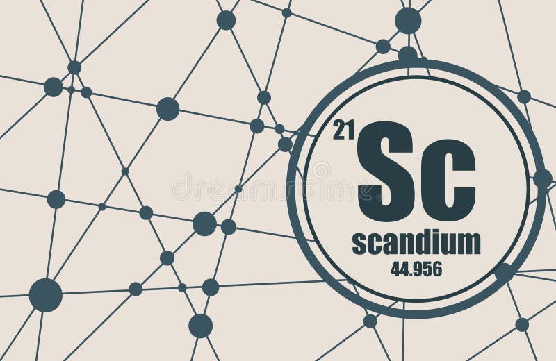Elemento Del Escandio De La Tabla Periódica Stock de ilustración ...