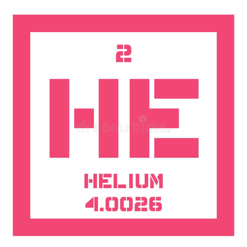 Helio Elemento Químico he Signo De Helio Con Número Atómico Elemento ...