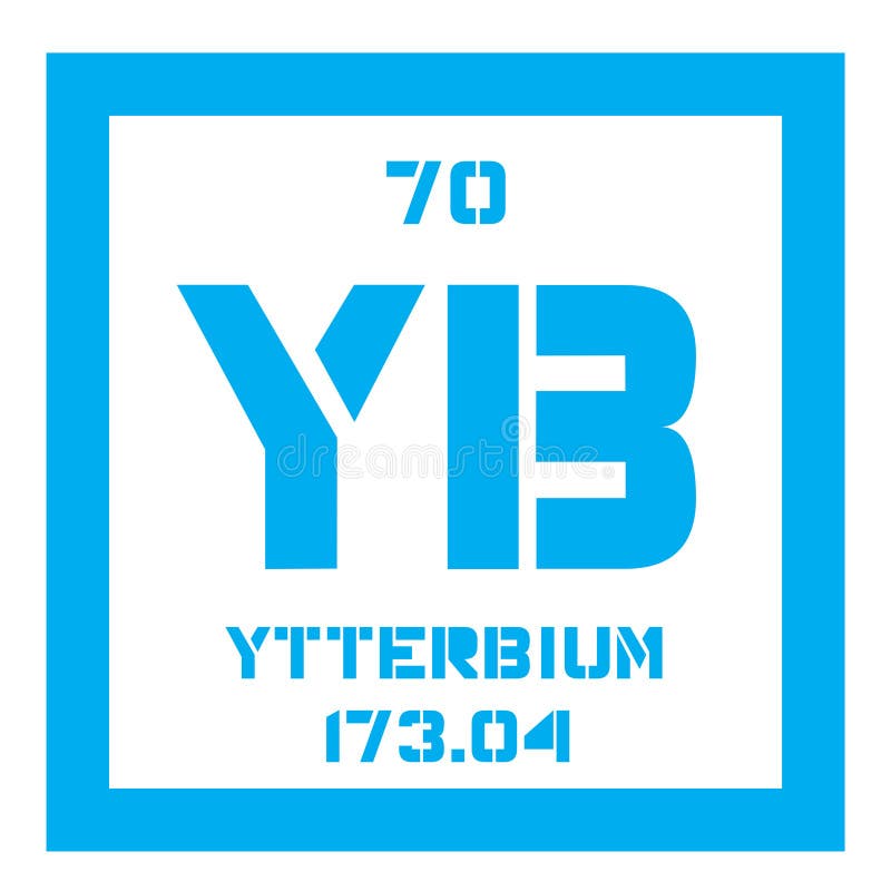 Elemento Químico Yb De Terbium Signo De Iterbio Con Número Atómico ...