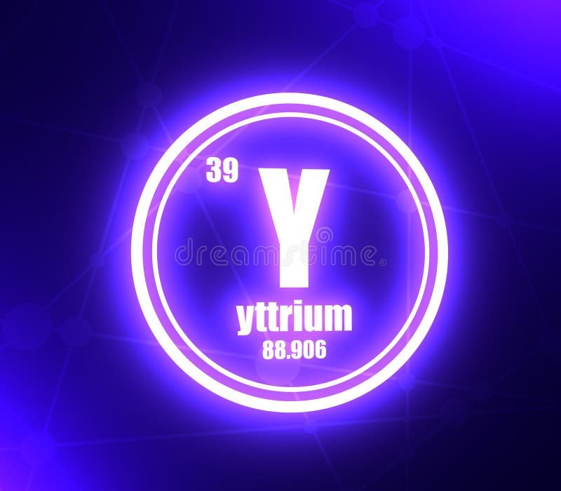 Elemento del itrio 3d stock de ilustración. Ilustración de itrio - 39032983