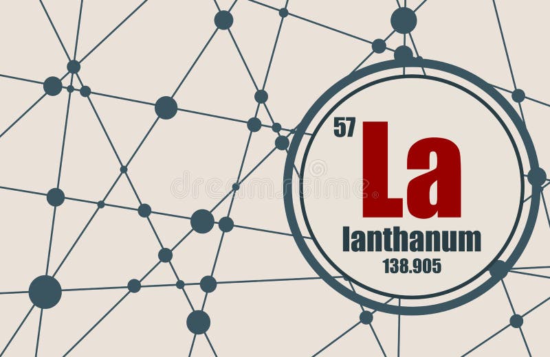 Lantano - La - Tabla Periódica Del Elemento Químico Stock de ...