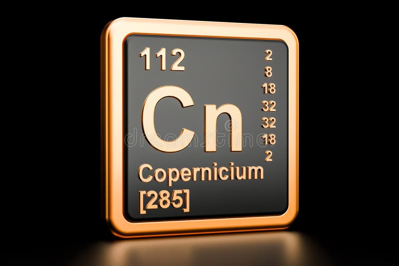 Copernicio Como Elemento 112 De La Ilustración 3d Del Cuadro Periódico ...