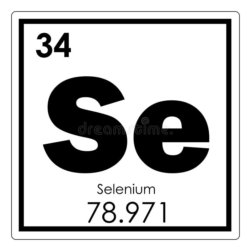 Elemento Químico Selenium Se Signo De Selenio Con Número Atómico ...