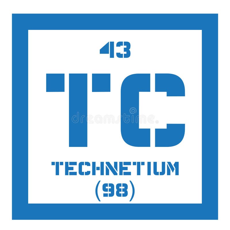 Technetium Chemical 43 Elemento Del Cuadro Periódico Fondo De Molécula ...