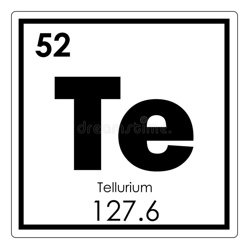 Elemento Químico Del Telurio Ilustración del Vector - Ilustración de ...