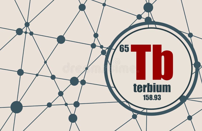Terbio - TB - Tabla Periódica Del Elemento Químico Stock de ilustración ...
