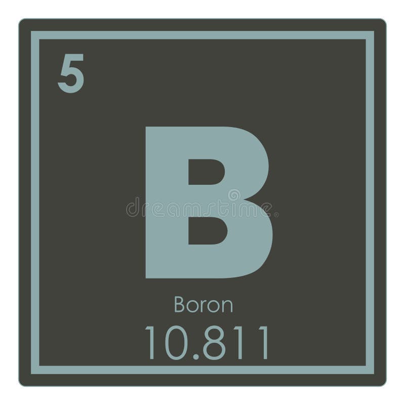Boro. Elemento Da Tabela Periódica Do Sistema Mendeleev Ilustração ...