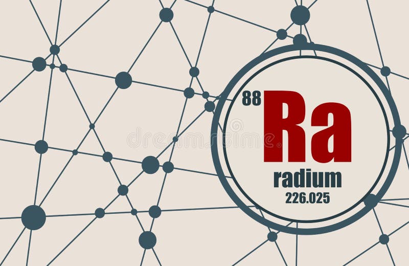 Radium Ra, Sinal De Elemento Químico Renderização 3D Isolada Em Fundo ...