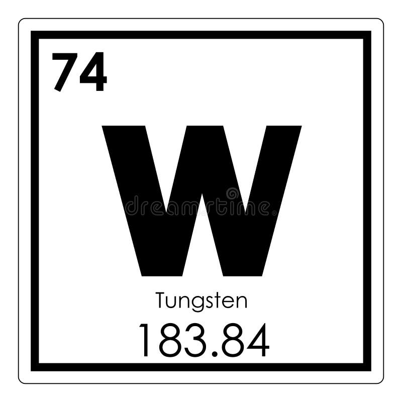 Símbolo Químico De Tungstênio Ilustração Stock - Ilustração de ciência ...