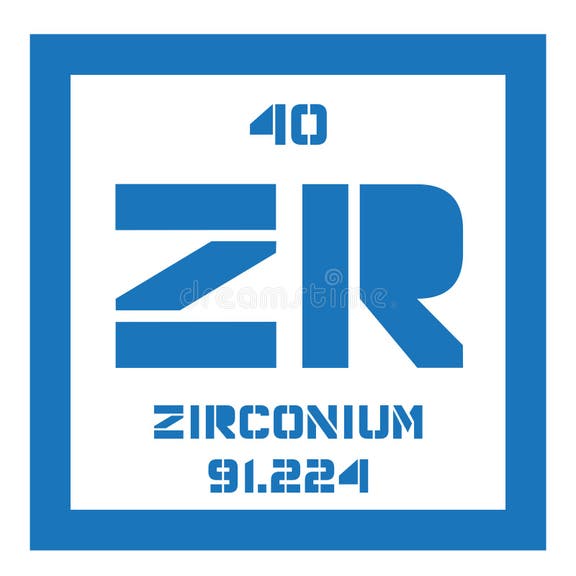 Elemento Químico Do Zircônio Ilustração do Vetor - Ilustração de sinal ...