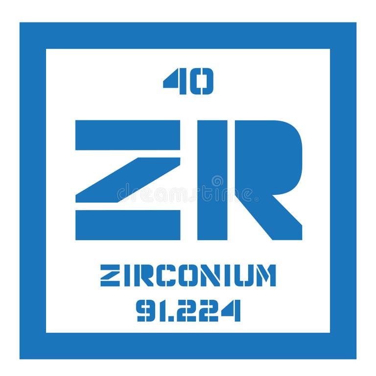 Elemento Químico Do Zircônio Ilustração do Vetor - Ilustração de sinal ...