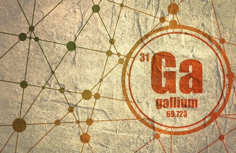 Símbolo Del Elemento Químico Del Galio De La Tabla Periódica Stock de ilustración - Ilustración ...