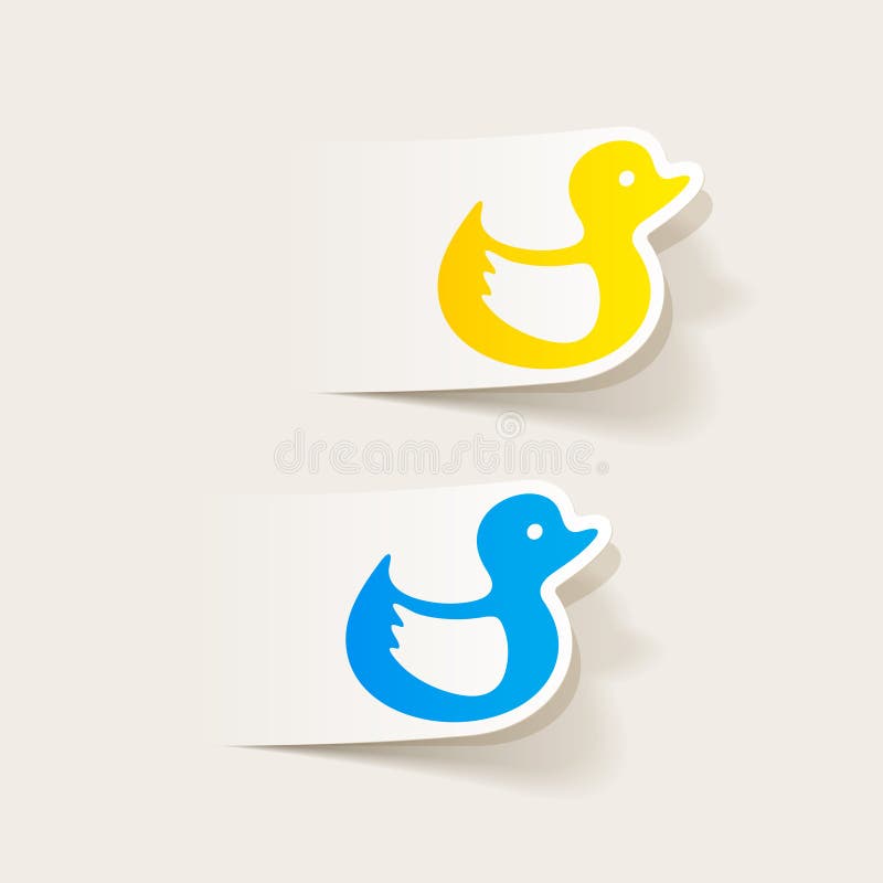 Elemento Realista Del Diseño: Pato Ilustración del Vector - Ilustración ...