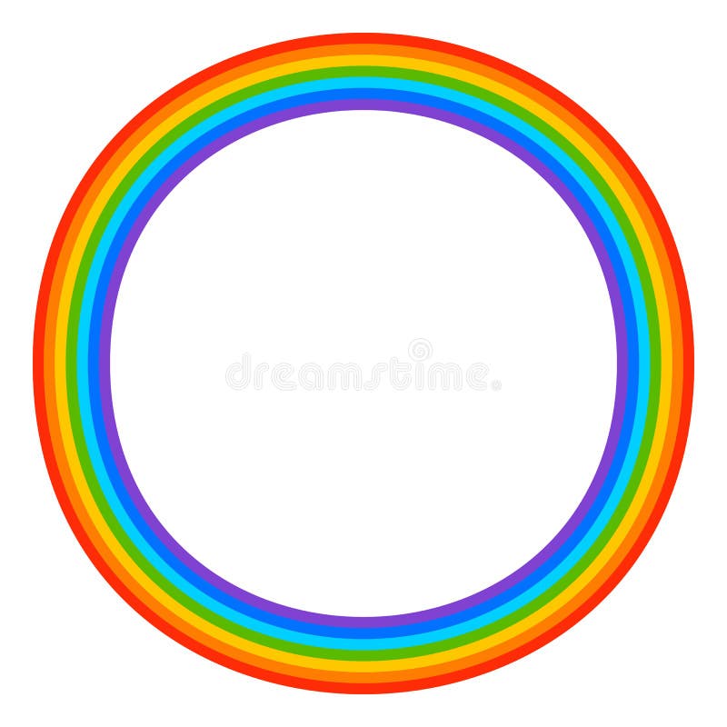 Elemento Semplice Dell'arcobaleno Di 7 Colori Su Bianco Illustrazione ...