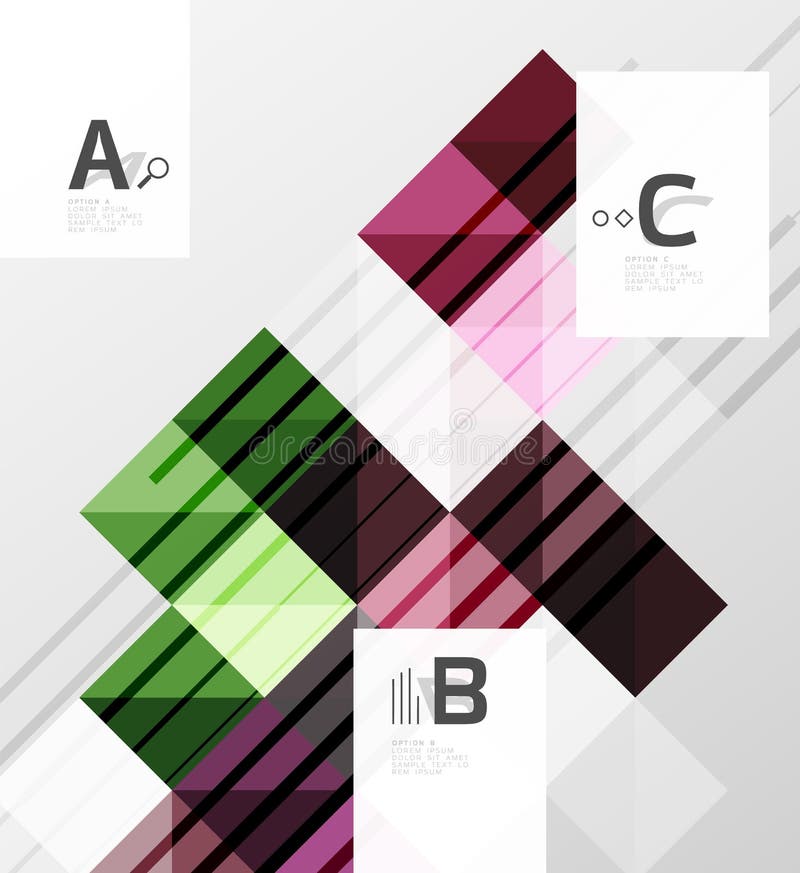 Elementos Cuadrados Con Infographics Y Opciones Stock de ilustración ...