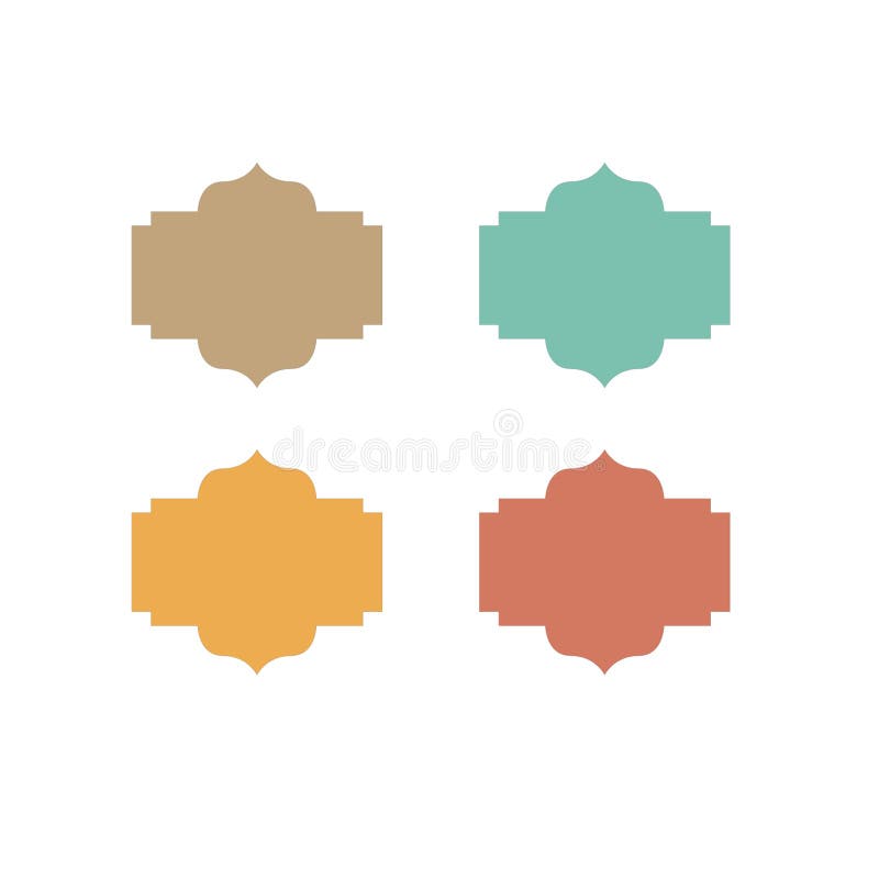ELEMENTOS DE DISEÑO DE ETIQUETAS DE PAPEL COLORIDAS Ilustración del ...