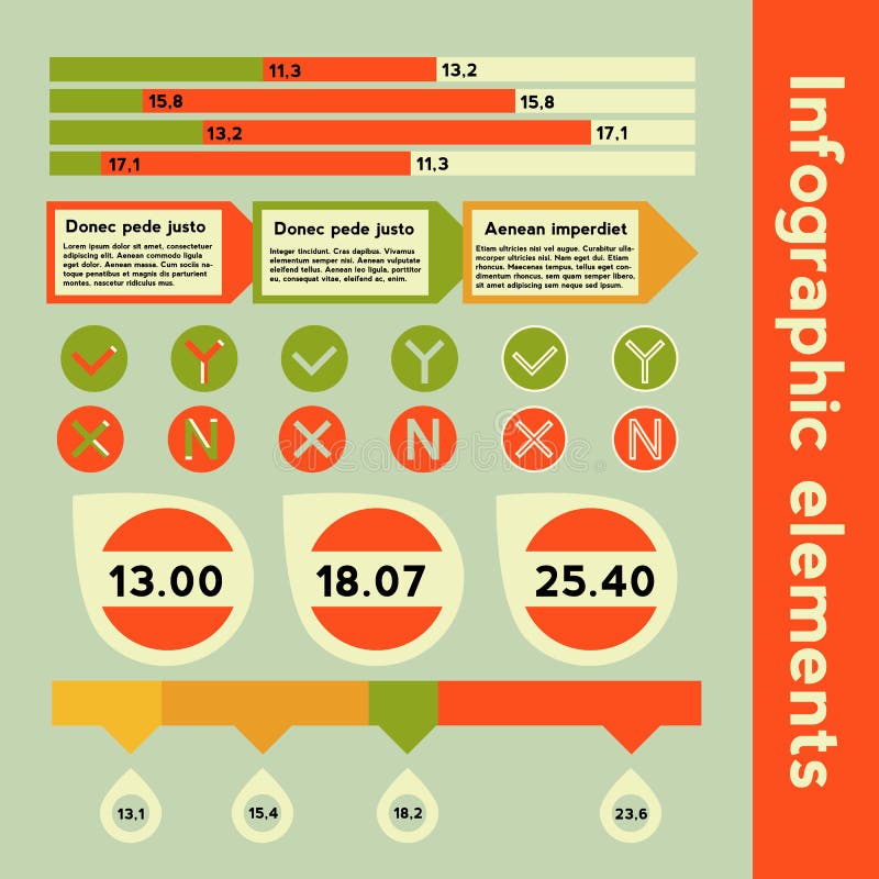 Elementos De Infographic Con Diversa Información Ilustración del Vector ...