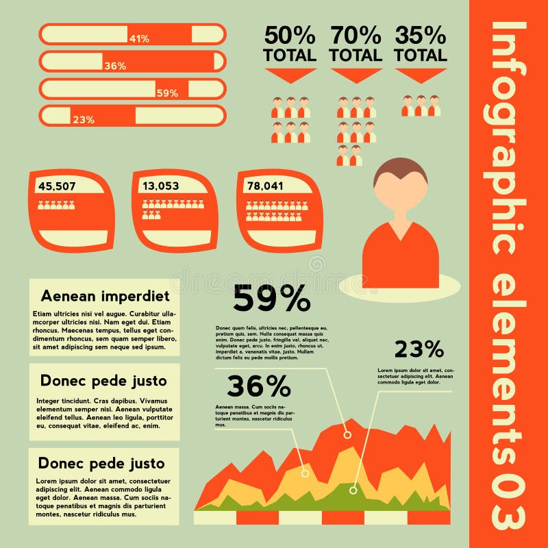 Elementos De Infographic Con Diversa Información Ilustración del Vector ...