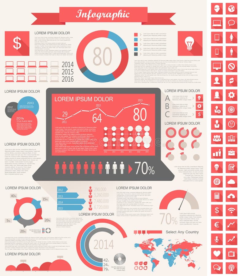 Infographics Colorido Fijó 1 Ilustración del Vector - Ilustración de ...
