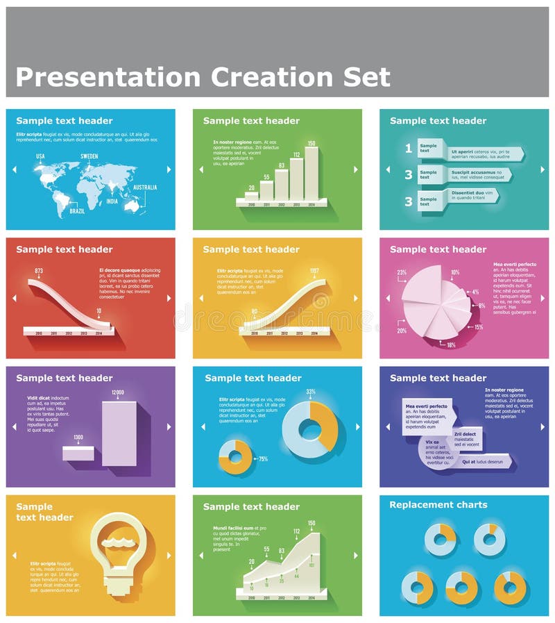 Elementos De La Presentación Del Vector Ilustración del Vector ...