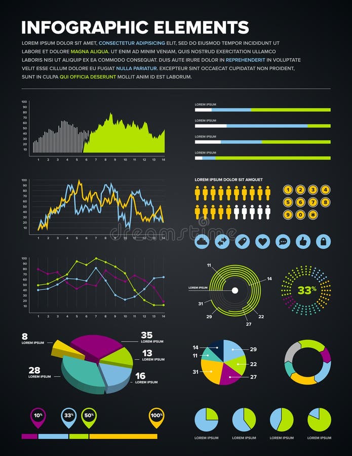 Conjunto De Los Elementos De Infographic Ilustración del Vector ...