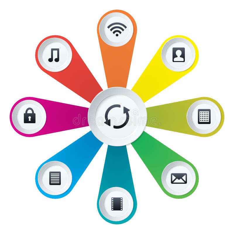 Elementos Del Diseño De Las Multimedias Stock de ilustración ...