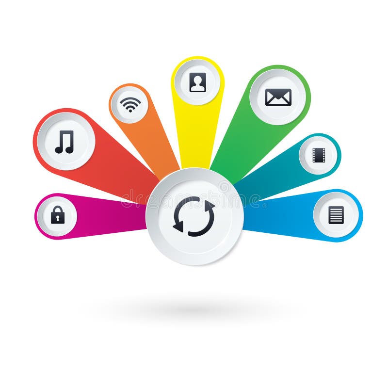 Elementos Del Diseño De Las Multimedias Ilustración del Vector ...