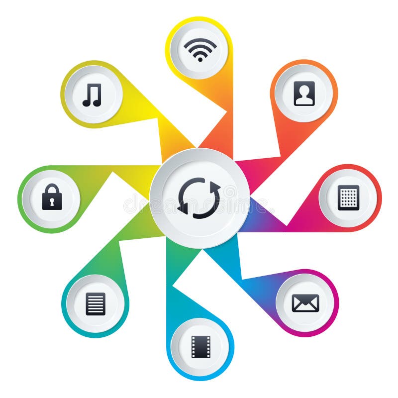 Elementos Del Diseño De Las Multimedias Ilustración del Vector ...