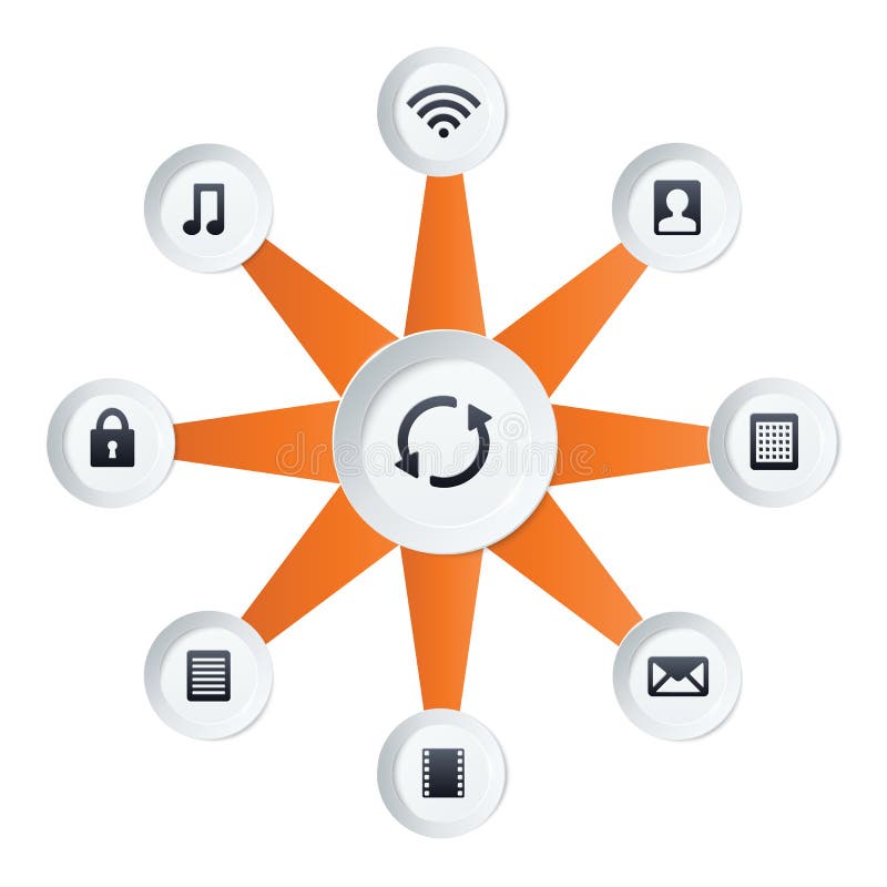 Elementos Del Diseño De Las Multimedias Stock de ilustración ...