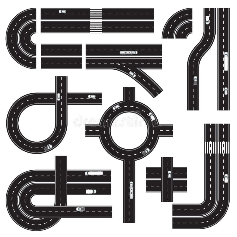 Elementos Del Diseño Del Mapa De Camino Ilustración del Vector ...