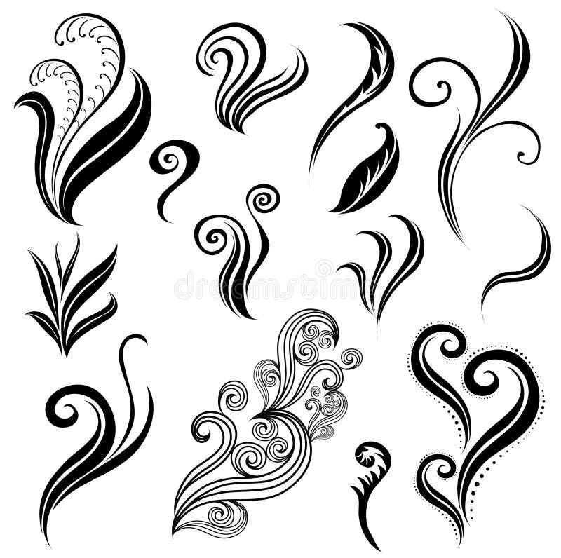 Diseño decorativo negro ilustración del vector. Ilustración de ...