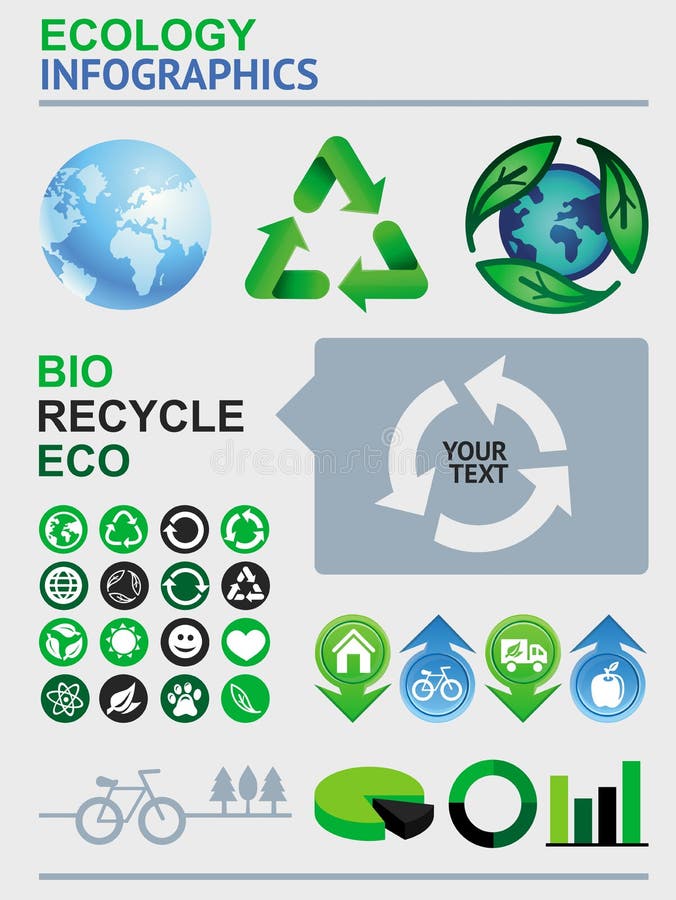 Elementos Del Infographics De La Ecología Del Vector Ilustración del ...