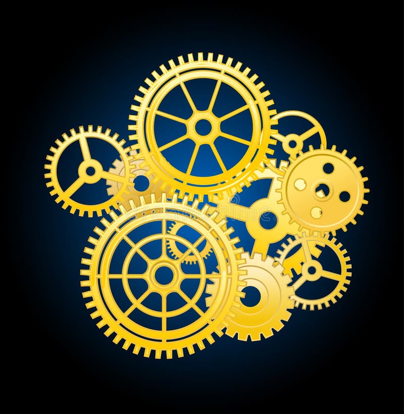 Elementos del mecanismo ilustración del vector. Ilustración de equipo ...