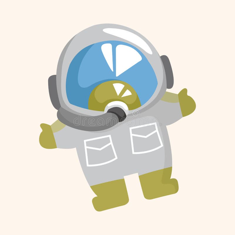 Elementos Del Tema Del Astronauta Del Espacio Ilustración del Vector ...