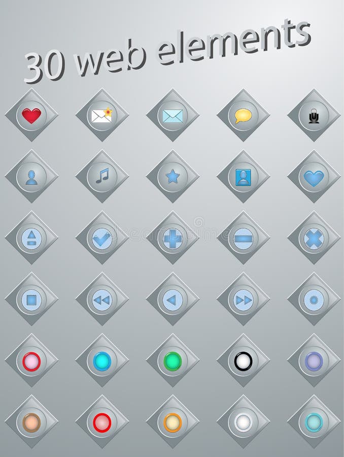Elementos del Web ilustración del vector. Ilustración de moderno - 30574073