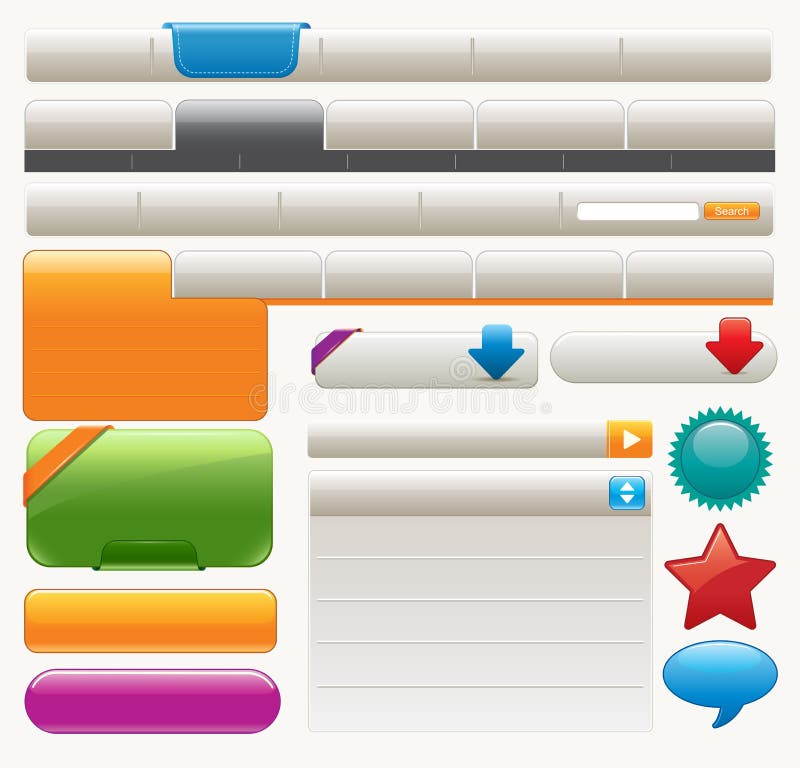 Elementos del Web site ilustración del vector. Ilustración de ...