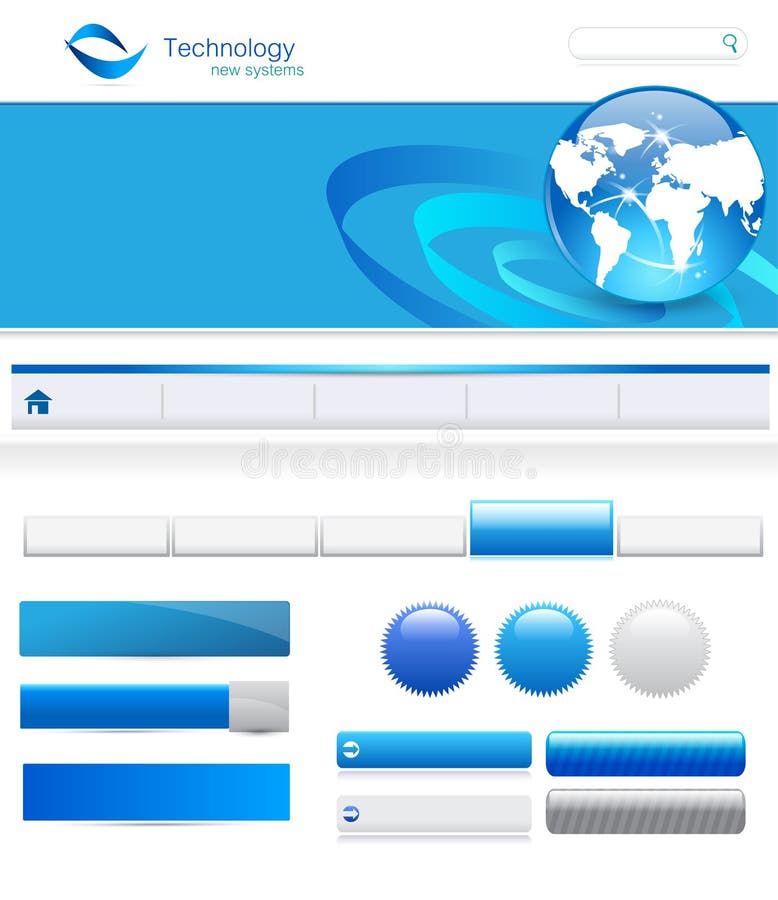 Elementos del Web site stock de ilustración. Ilustración de modelo ...