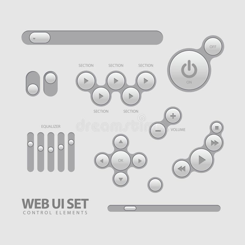 Elementos del Web UI ilustración del vector. Ilustración de etiqueta ...