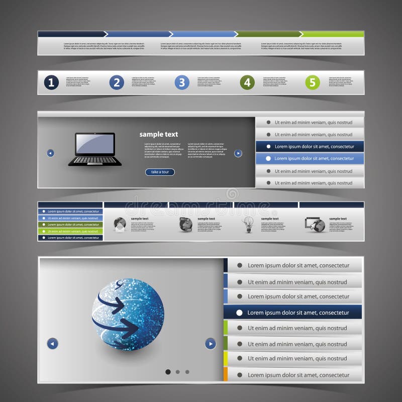 Elementos do design web ilustração do vetor. Ilustração de bulbo - 37843827