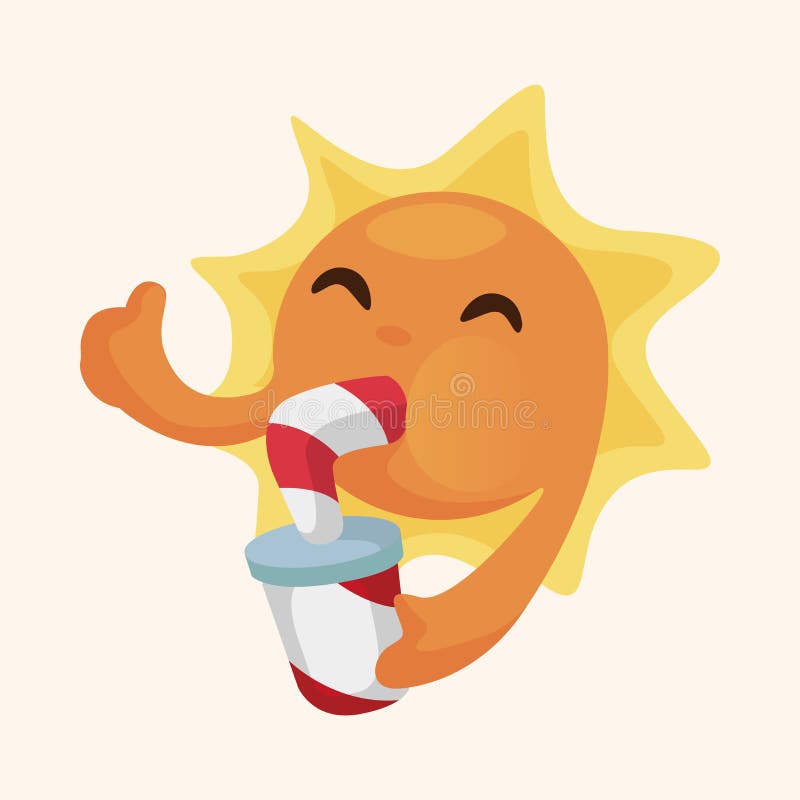 Elementos Do Tema Do Dia Ensolarado Do Tempo Ilustração do Vetor ...