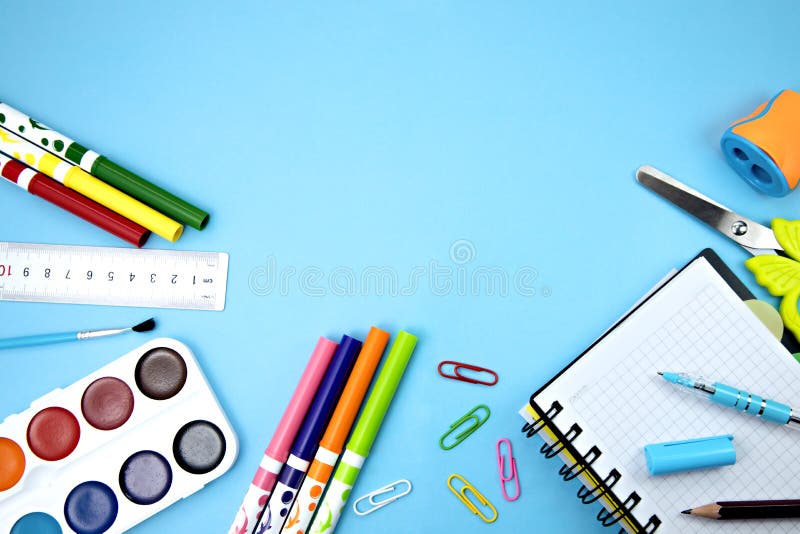 Elementos escolares imagen de archivo. Imagen de materia - 194831263