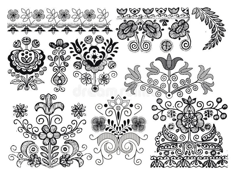 Elementos Ornamentales Del Diseño Ilustración del Vector - Ilustración ...