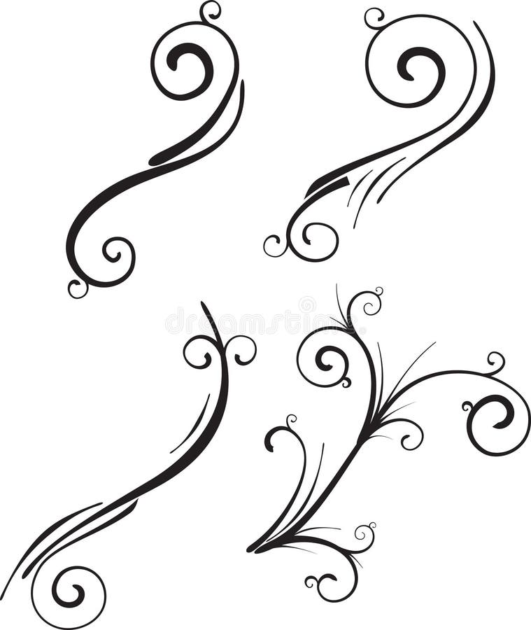 Diseño decorativo negro ilustración del vector. Ilustración de ...