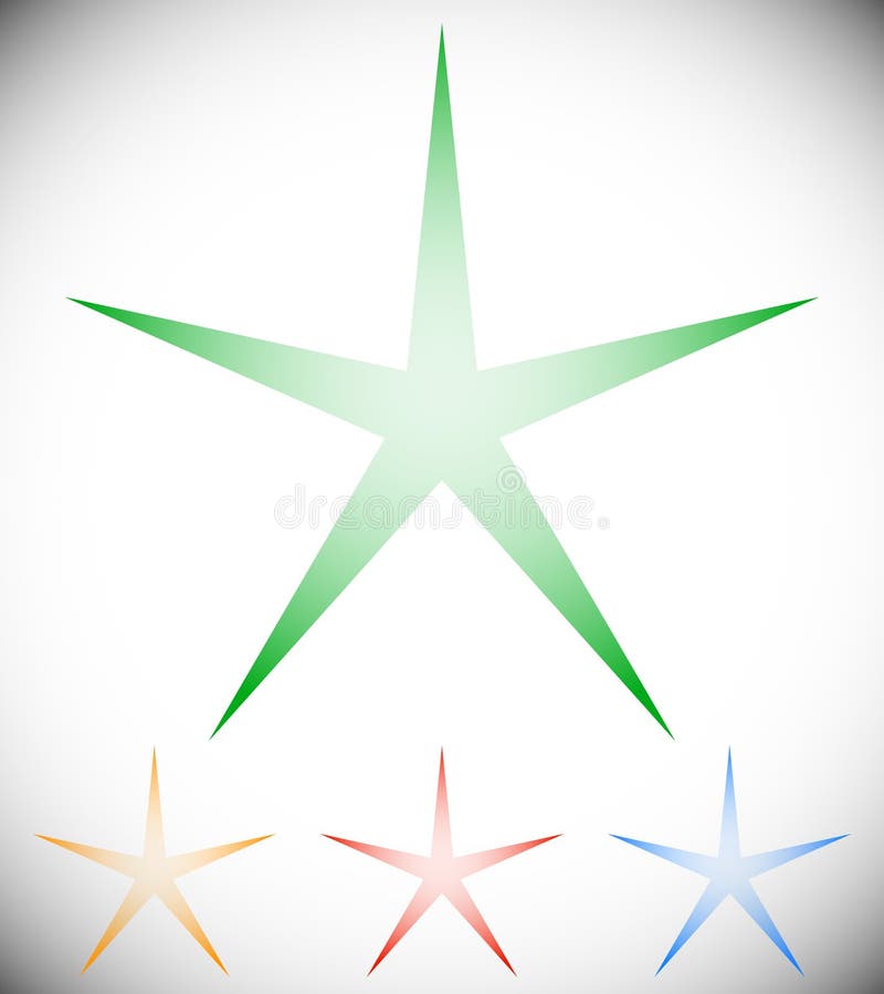 Elementos Transparentes Da Estrela Forma Da Estrela Na Cor 4 Ilustração ...