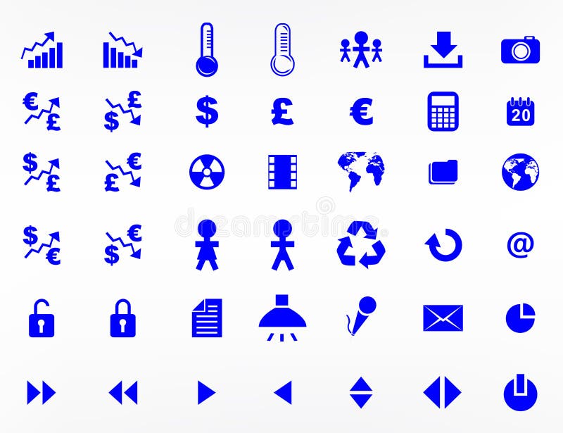 Elementos Y Símbolos Del Web Site Ilustración del Vector - Ilustración ...