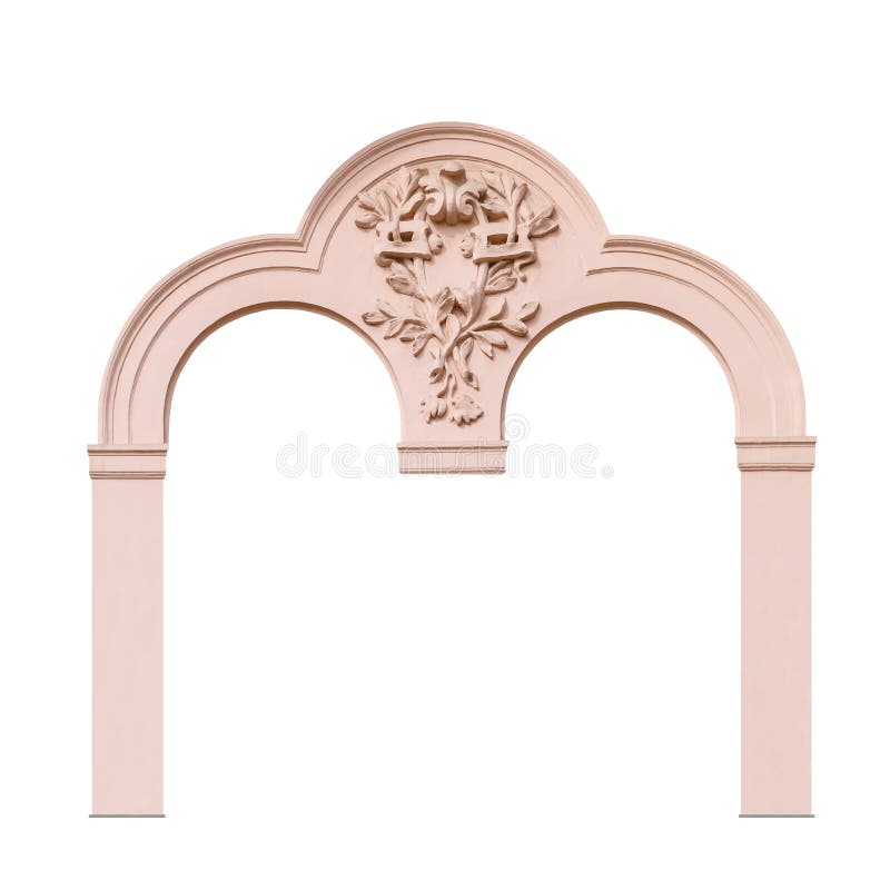 Elements of Architectural Decorations of Buildings. Old Wall with Arch Stock Photo - Image of ...
