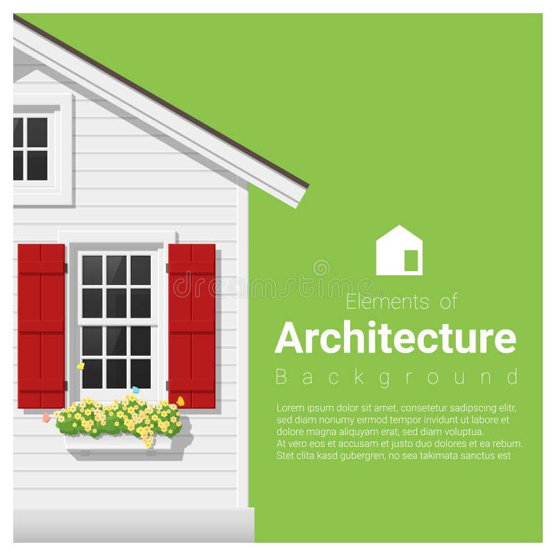 Elements of Architecture Background with a Small House Stock Vector ...