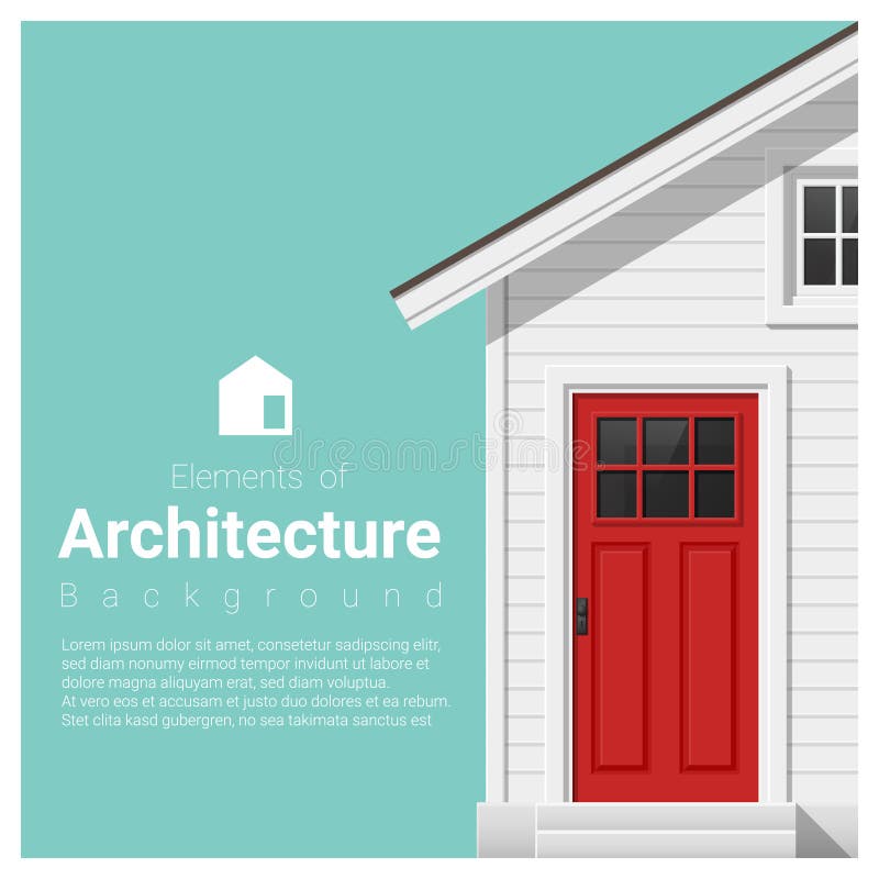 Elements of Architecture Background with a Small House Stock Vector ...