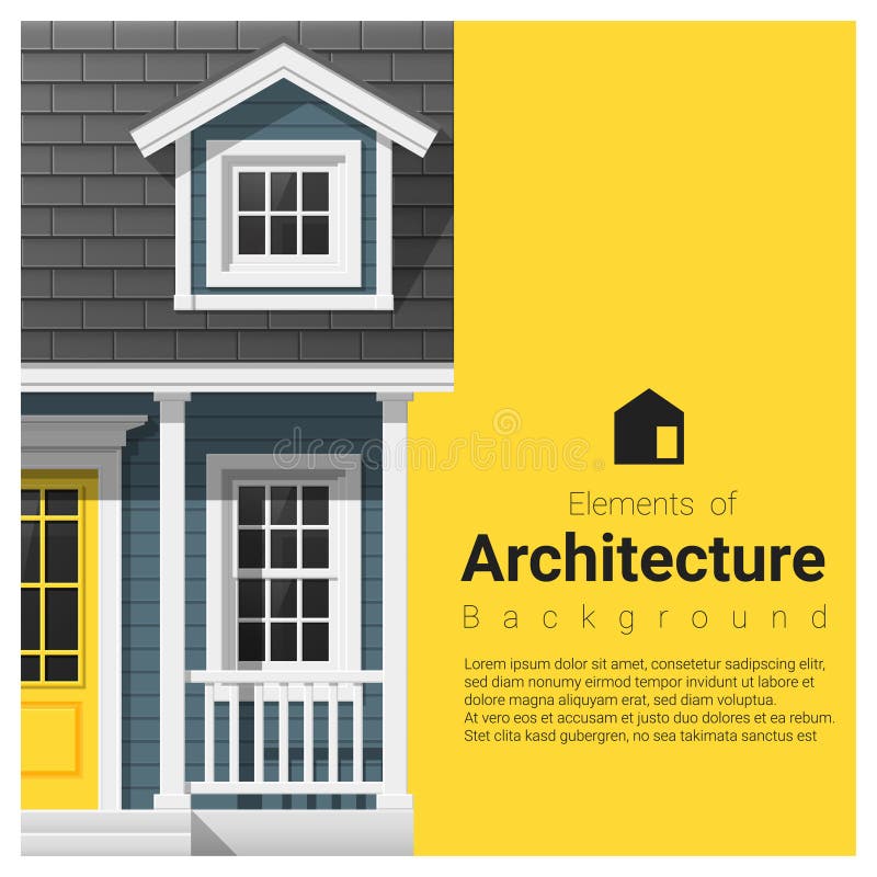 Elements of Architecture Background with a Small House Stock Vector ...